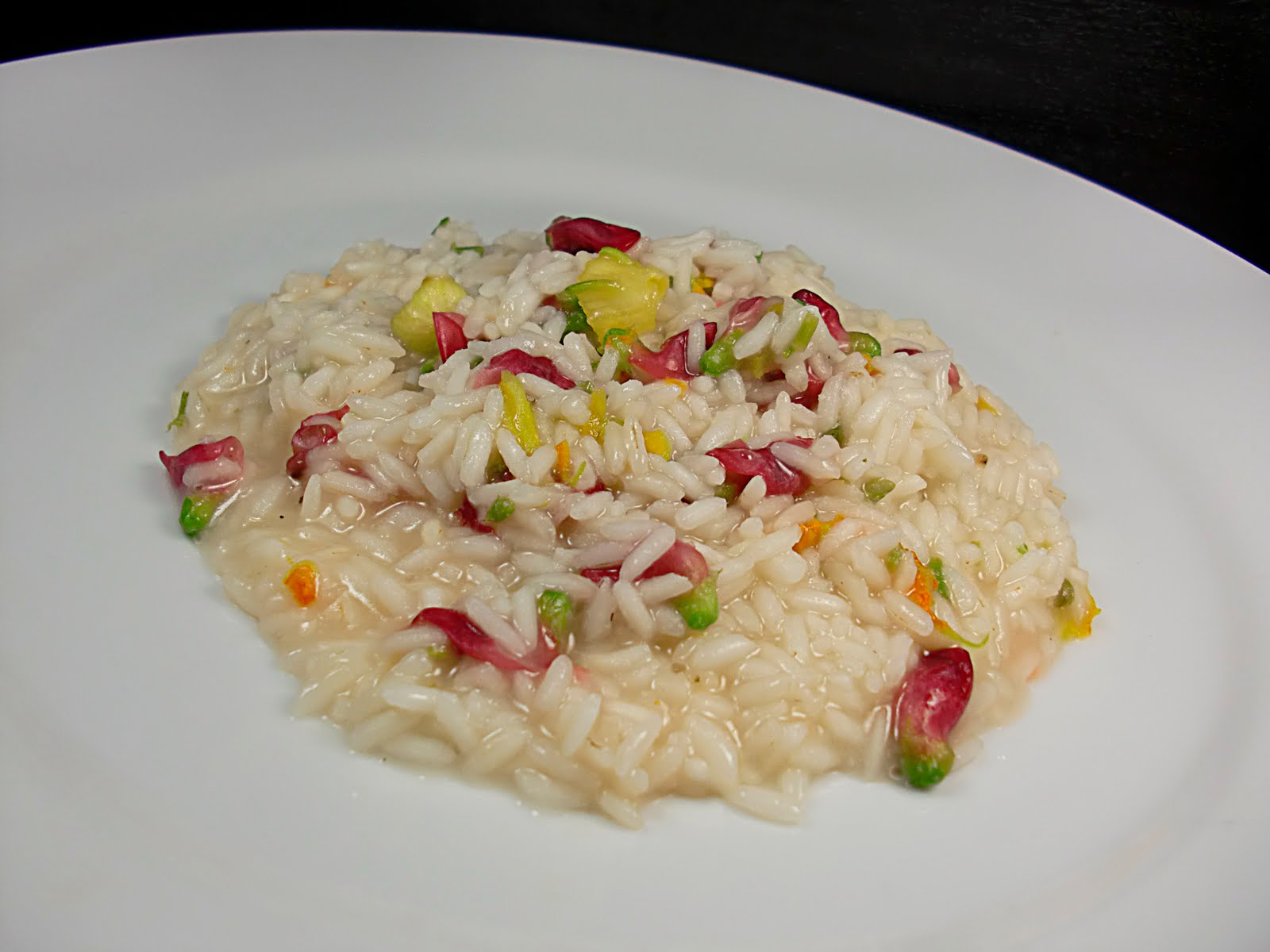 ChezWhat?: runner bean blossom and squash blossom risotto