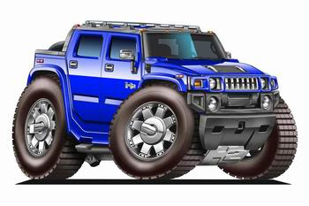 Looks Like a Car: Hummer Cartoon Gallery