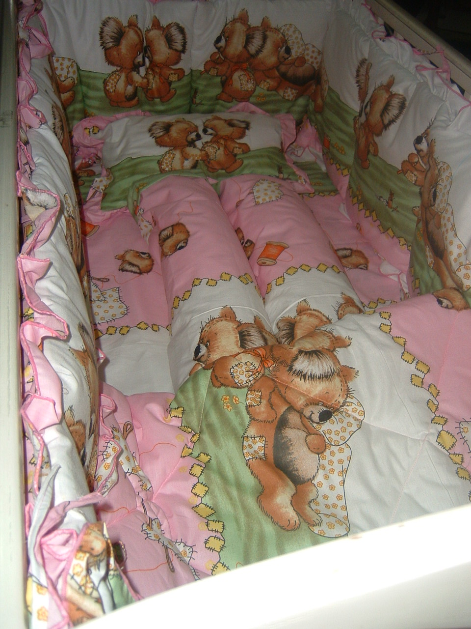 Mintul Online Shop: Baby Bed Sheet Teddy Bear Pink