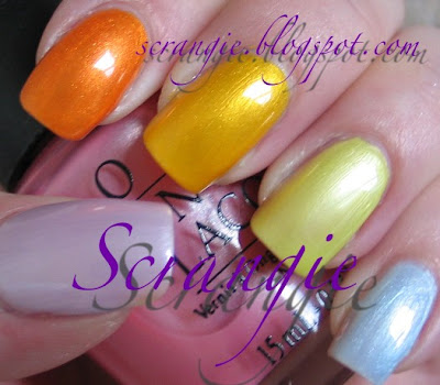 Scrangie: OPI Summer Splash, Surf Party, Beach Party and Nocti NanoBrites