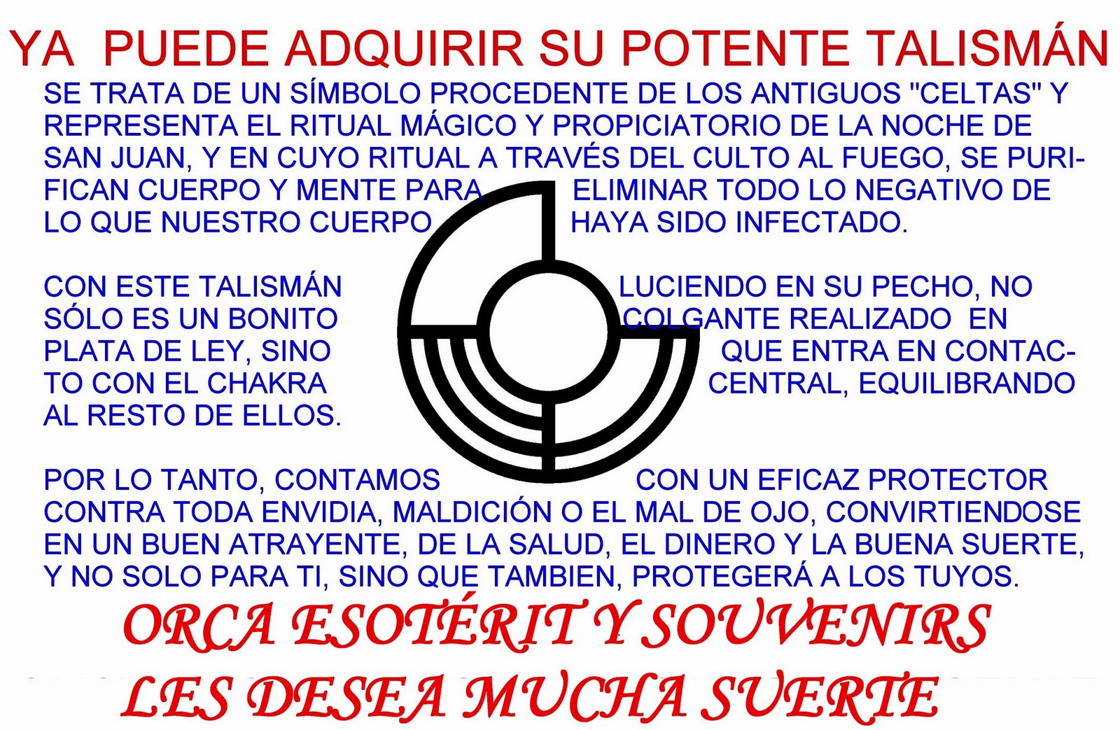 CEHEGINPACO: SÍMBOLO CELTA ORCA, PARA PETEGERTE DE ENVIDIAS, MAL DE OJO ...