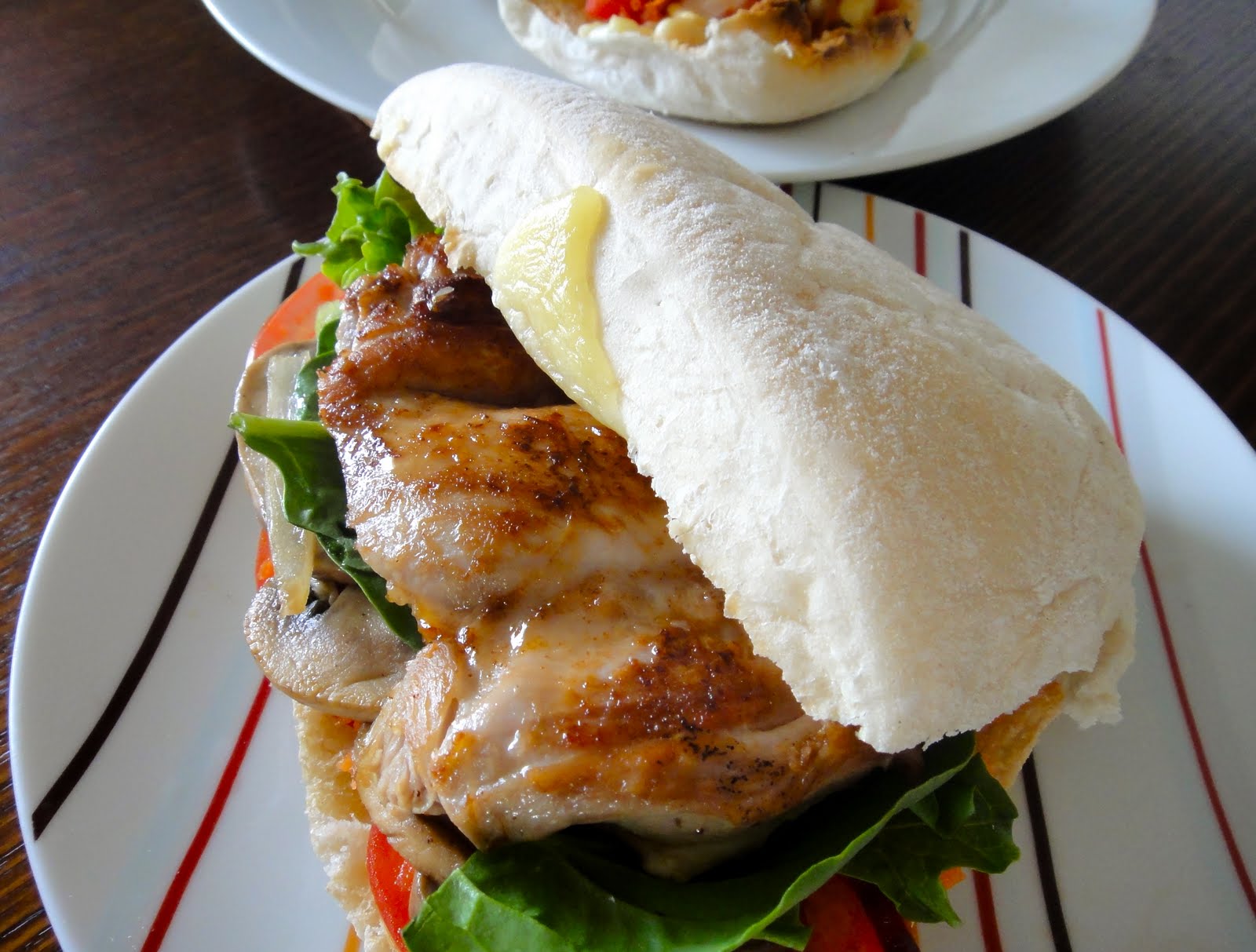 Veronica's Kitchen: Chicken Panini Salad Rolls