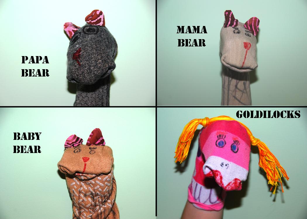 It's A Good Day: Goldilocks & 3 Bears Sock Puppets Tutorial (Guest Post)