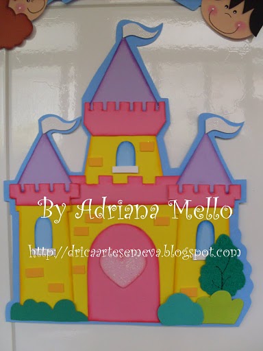 DRICA ARTES EM EVA: PLACA DE PORTA CASTELO