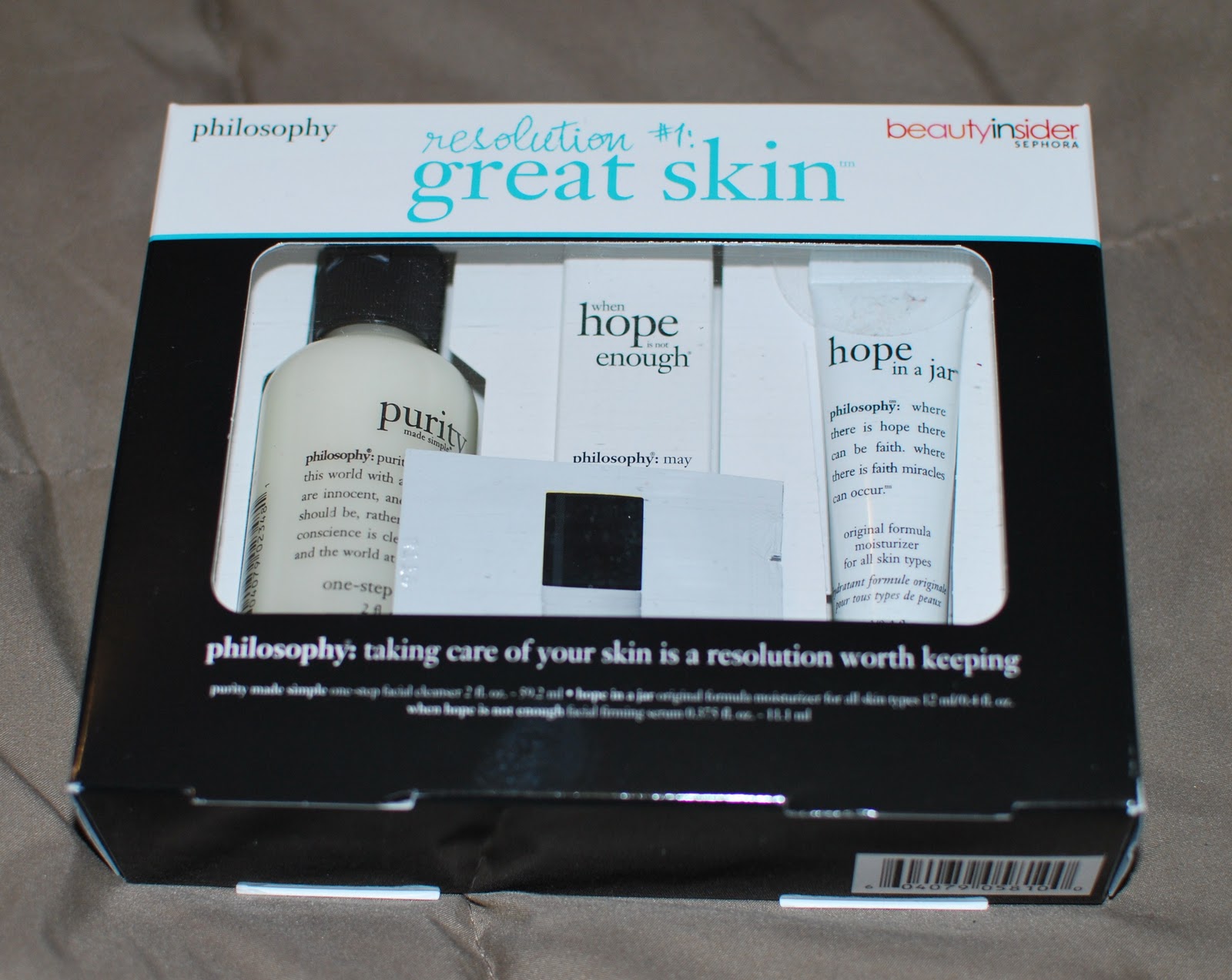 Boxed Up Beauty: Sephora 500 point perk - Philosophy skin care set