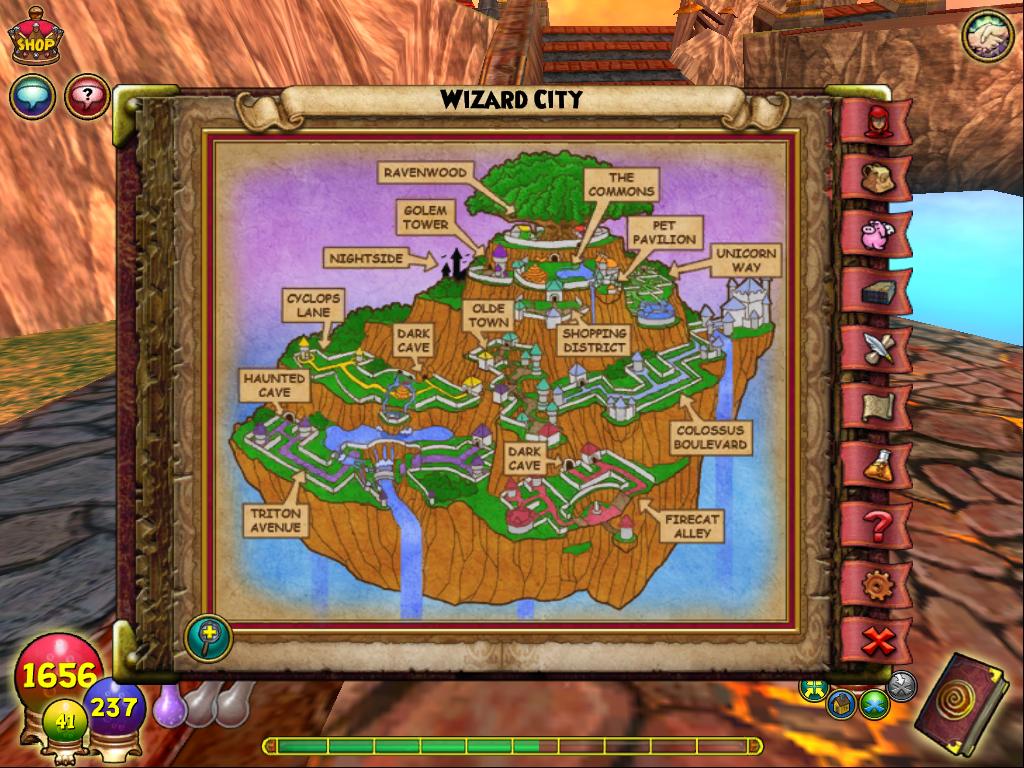 The MMOaholic - MMORPG Madness!: Wizard101 Screenshots - Wizard City Map