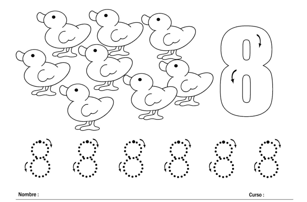 APRENDER LOS NÚMEROS: EL NÚMERO 8 Y LOS PATITOS. | WEB PEDAGÓGICA INFANTIL