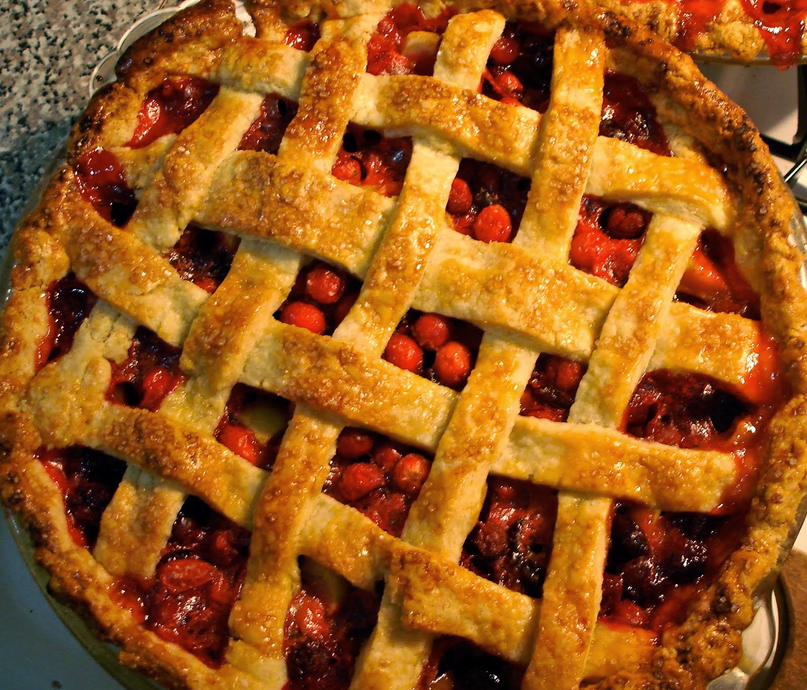 Keeping Food True: Double Cranberry Pie with Cornmeal Crust