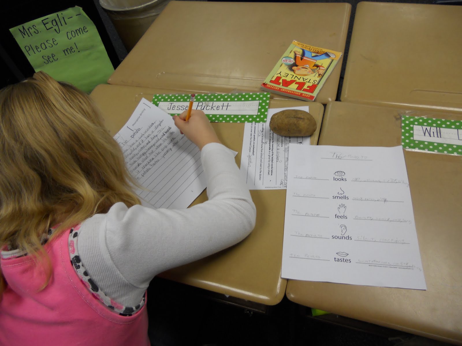 Mrs. Egli's Class Blog: Potato Descriptive Writing