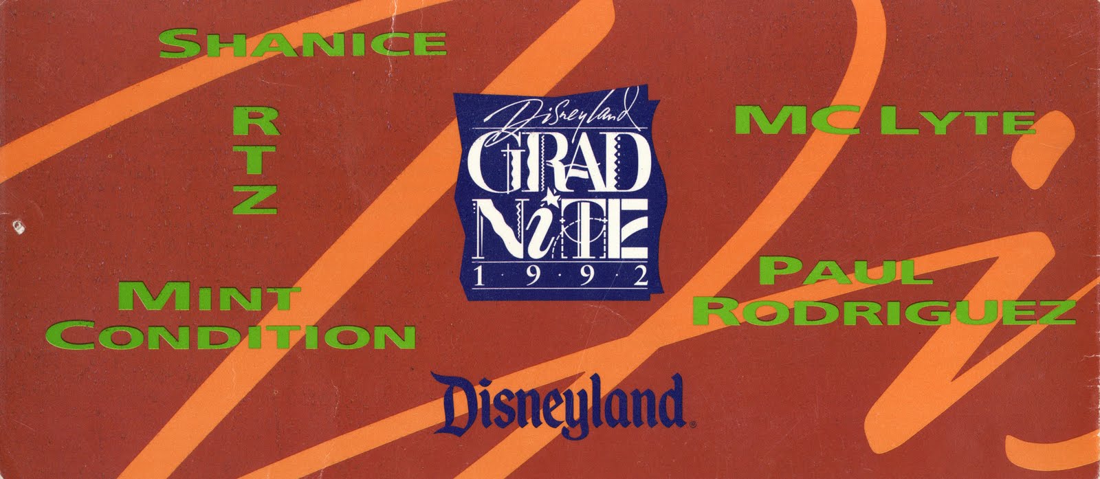 Vintage Disneyland Tickets: Grad Nite - 1990's Style