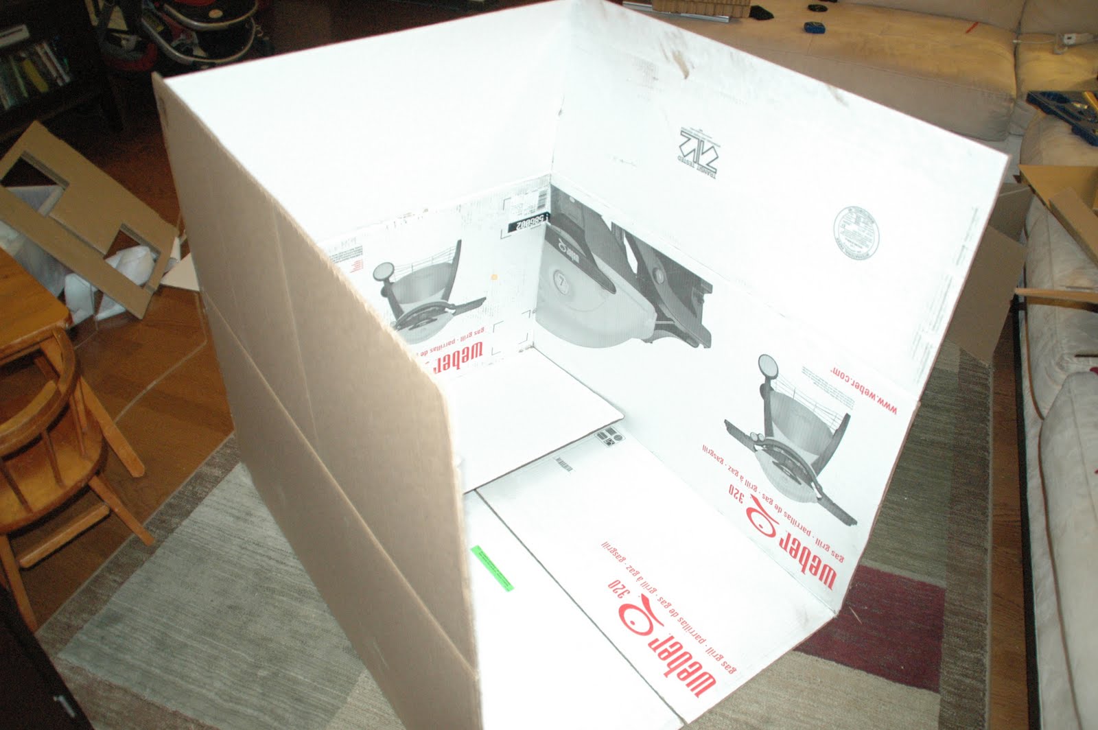 Mom's Daily Adventures!: DIY Cardboard Playhouse