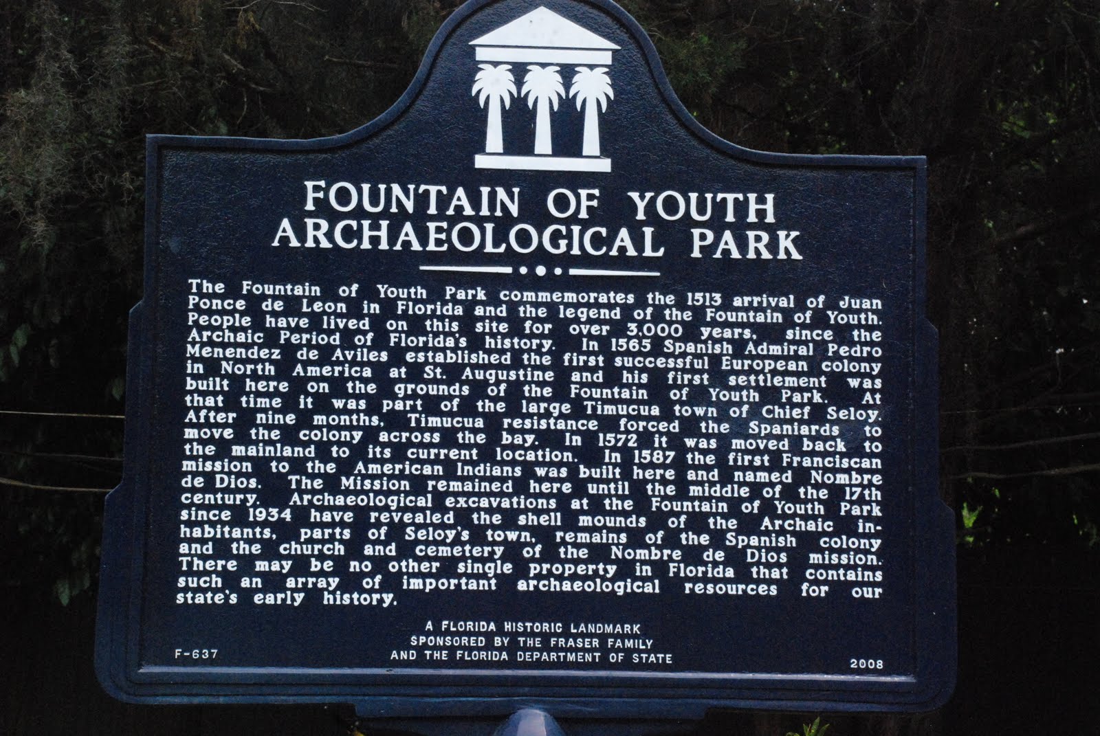 Adams RVing Adventures: Juan Ponce de Leon's Fountain of Youth