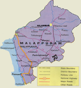 KERALAM: Map of Malappuram