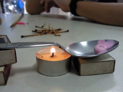 This picture shows the start of our experiment.