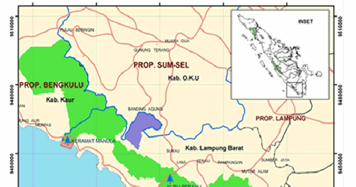 INFORMASI TNBBS: PETA WISATA TAMAN NASIONAL BUKIT BARISAN SELATAN