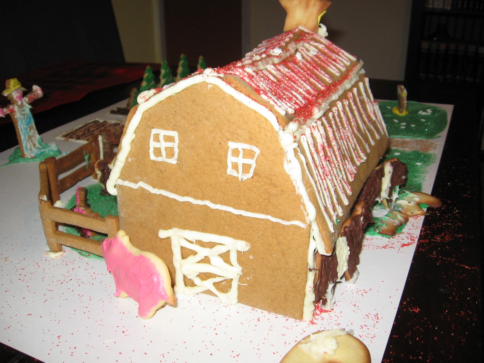 A City Chicken Farm: The Completed Gingerbread Farm