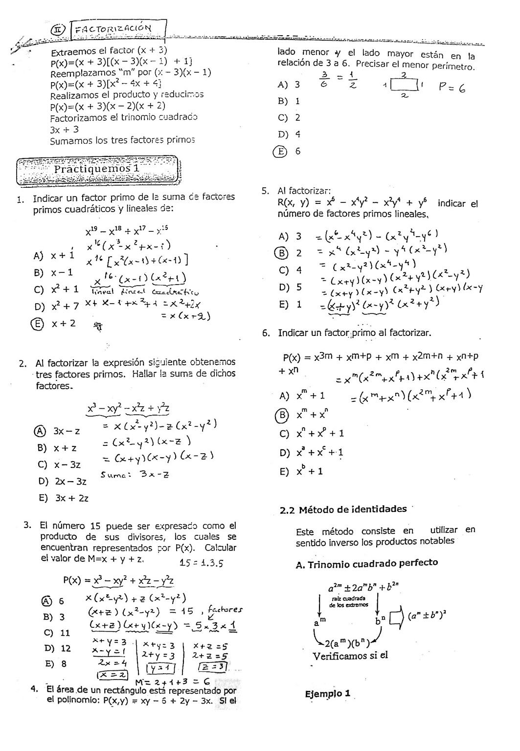Factorización Ejercicios Resueltos « Blog del Profe Alex