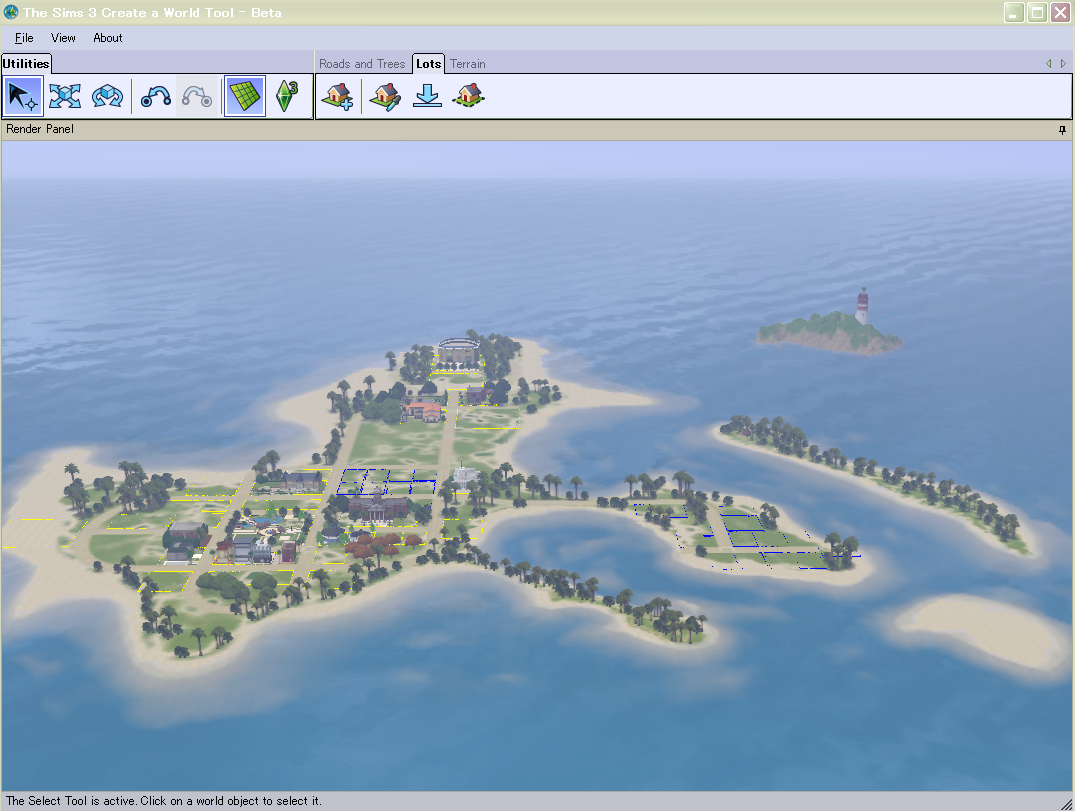 Sims Vacation: Create a World Tool :Map作成 途中経過