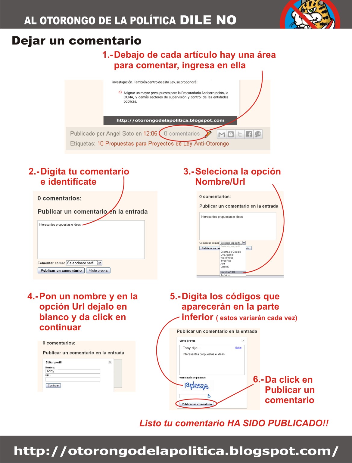 Al Otorongo de la Política dile NO: ¿Cómo comentar?
