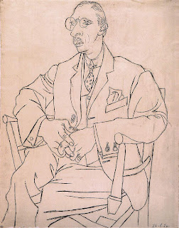 AFK Works: Drawing Day 3: Picasso: Portrait of Igor Stavinski (Upside-Down)