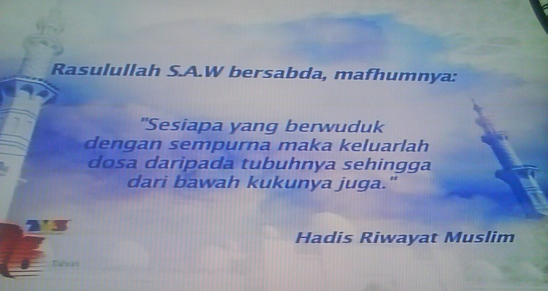 Olistic@: Hadis pilihan TV3 - Wuduk dan Azan