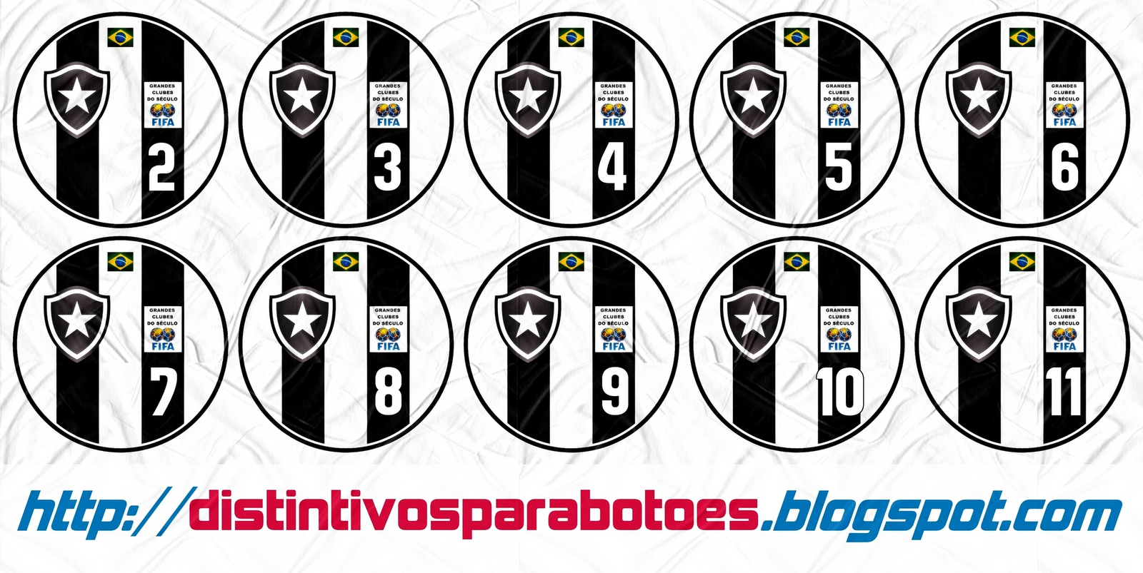 Distintivos Para Botões: Botafogo - Club of the 20th Century FIFA