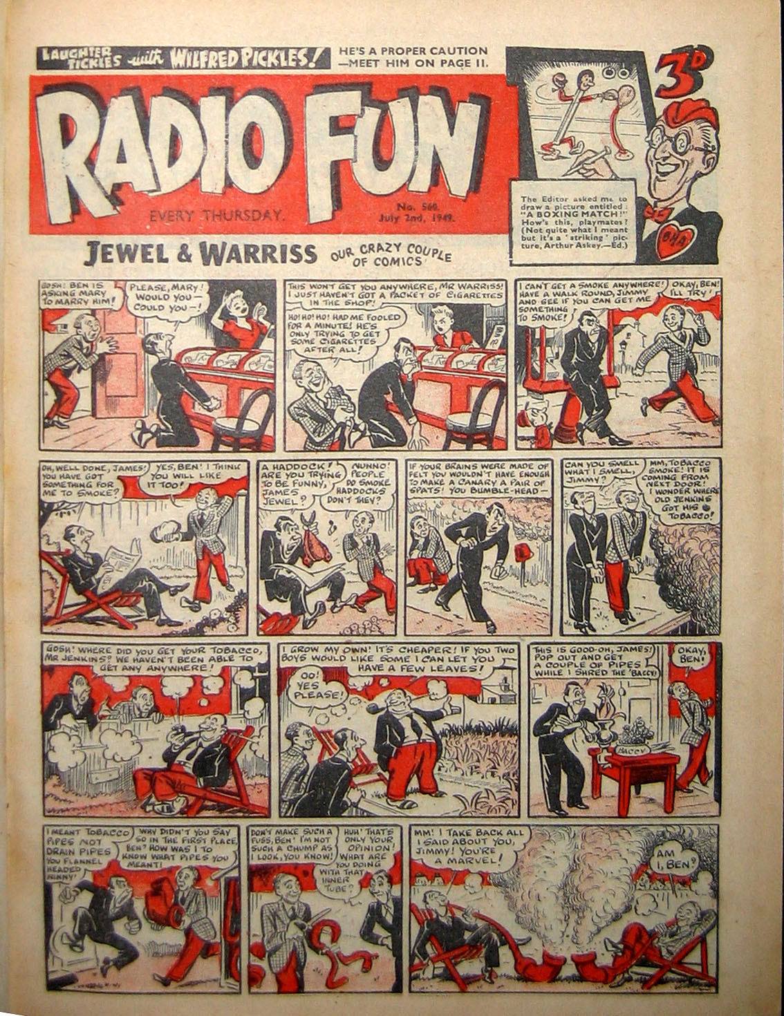BLIMEY! The Blog of British Comics: Radio Fun. It's smokin'!