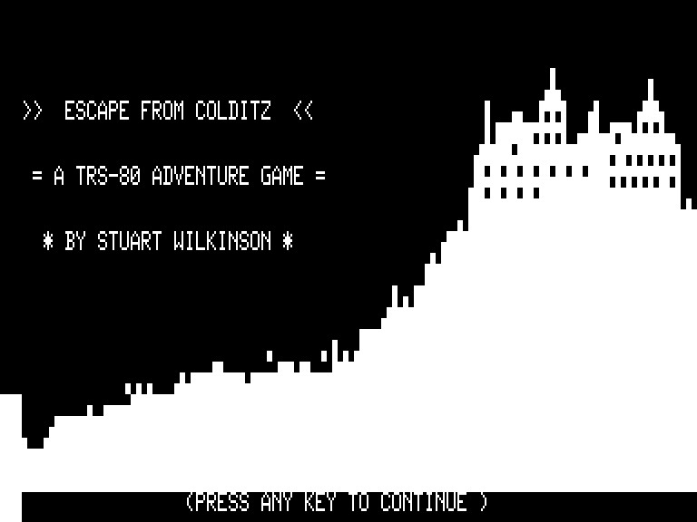 Gaming After 40: Adventure of the Week: Escape from Colditz (1981)