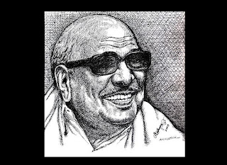 ANIKARTICK: Drawing of South Indian Political Leader KALAIGNAR