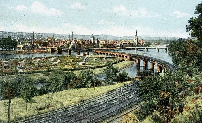Perthshire: Old Perth from the South Perthshire Scotland