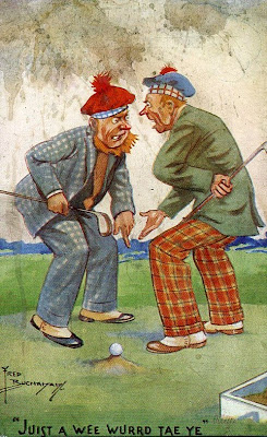 Tour Scotland: Funny Scottish Golf Postcard