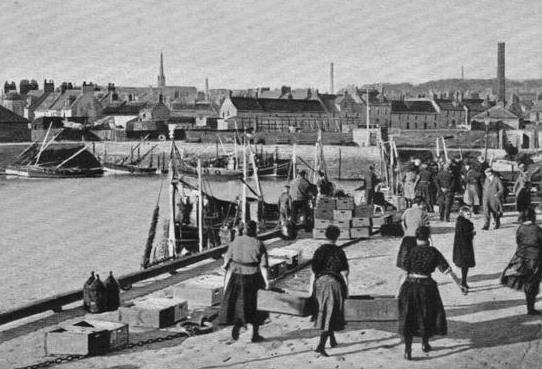 Tour Scotland: Old Photograph Arbroath Harbour Angus Scotland