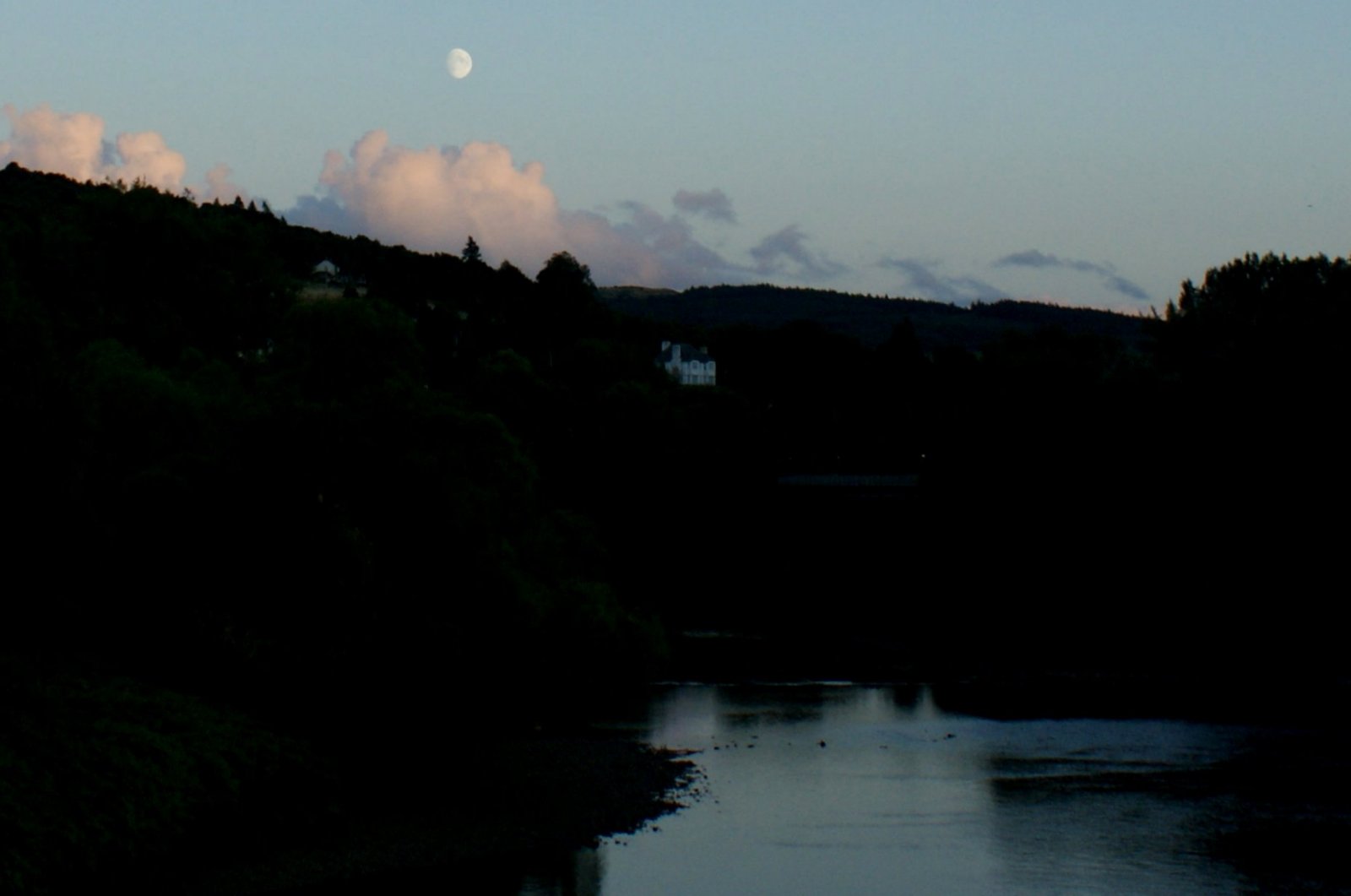 Tour Scotland: August 20th Photograph Moon Rising Scotland