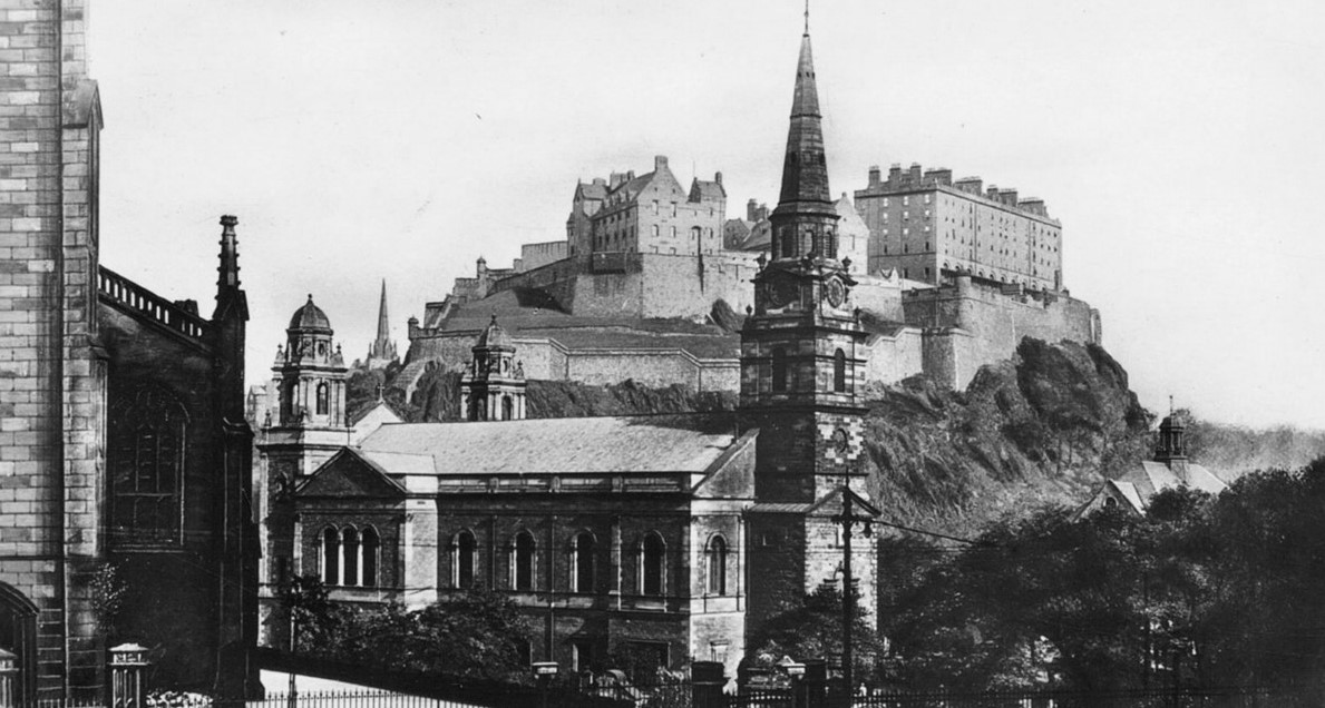 Tour Scotland: Old Photograph Edinburgh Castle Scotland