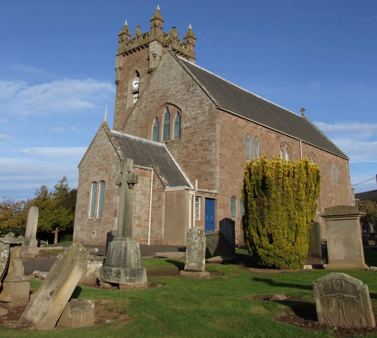 Tour Scotland: October 25th Photograph Church and Graveyard Meigle Scotland