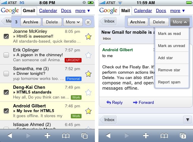 Gmail gets a new engine for iPhone and Android-powered devices ...