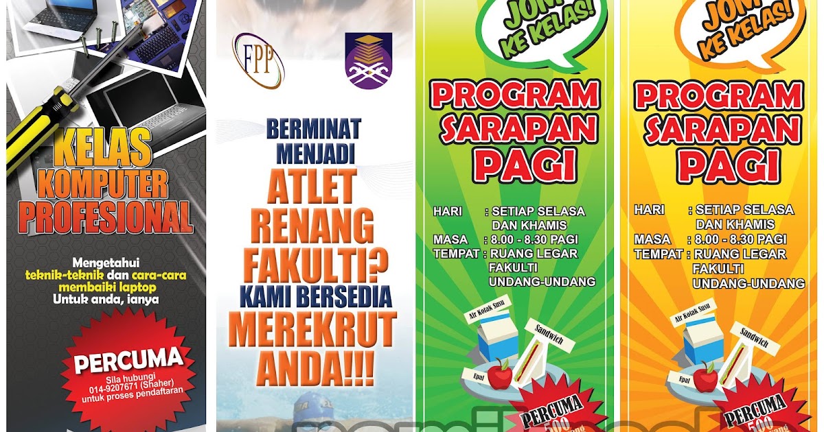 [Design Job] Banner dan Bunting Design untuk program di Uitm ~ namikpasha