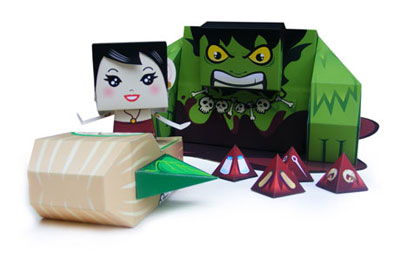 Timun Mas Paper Toy (Indonesian Folklore) ~ Paperkraft.net - Free ...