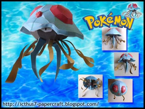 Papercraft - Pokemon Tentacruel - Papercraft4u | Free Papercrafts ...