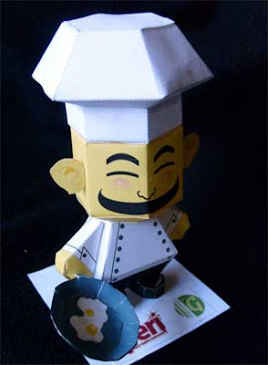 Free Papercraft, Paper Model, & Papertoy: Chef Papercraft