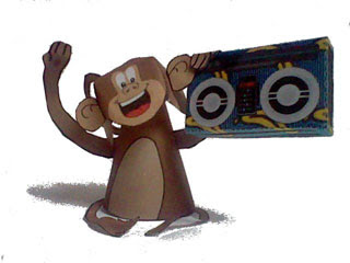 Funky Monkey Paper Toy ~ Paperkraft.net - Free Papercraft, Paper Model ...