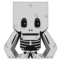 cosplay: Skeleton Blokhed Paper Toy (Halloween)
