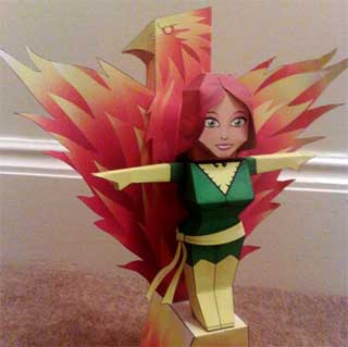 X-Men Phoenix Papercraft (Jean Grey) ~ Paperkraft.net - Free Papercraft ...