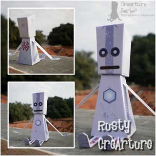 Rusty CreArture Paper Toy ~ Paperkraft.net - Free Papercraft, Paper ...