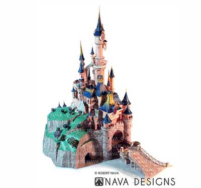 Sleeping Beauty Castle Papercraft (Disneyland Paris) ~ Paperkraft.net ...