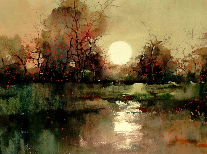Design Cove: 12 Beautiful Landscape Watercolors by Z.L. Feng