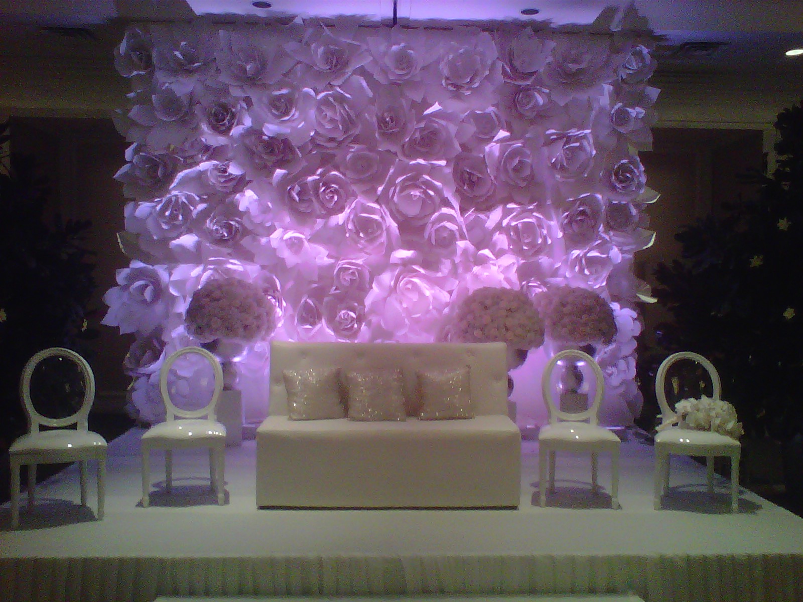 large chanel paper flower wall inspired wedding backdrop wall for world ...