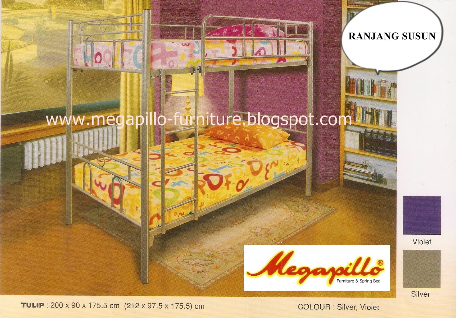 Megapillo Furniture & Spring Bed Online Shop: Ranjang Susun 2 Tingkat ...