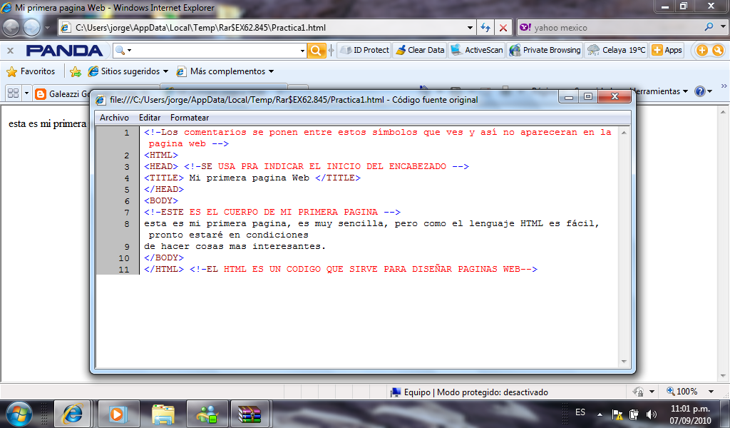 Galeazzi Gonzalez Jorge: Practicas HTML