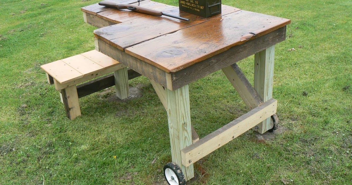 Picnic table shooting bench - Pin on How to - Wooden Wine Box Double